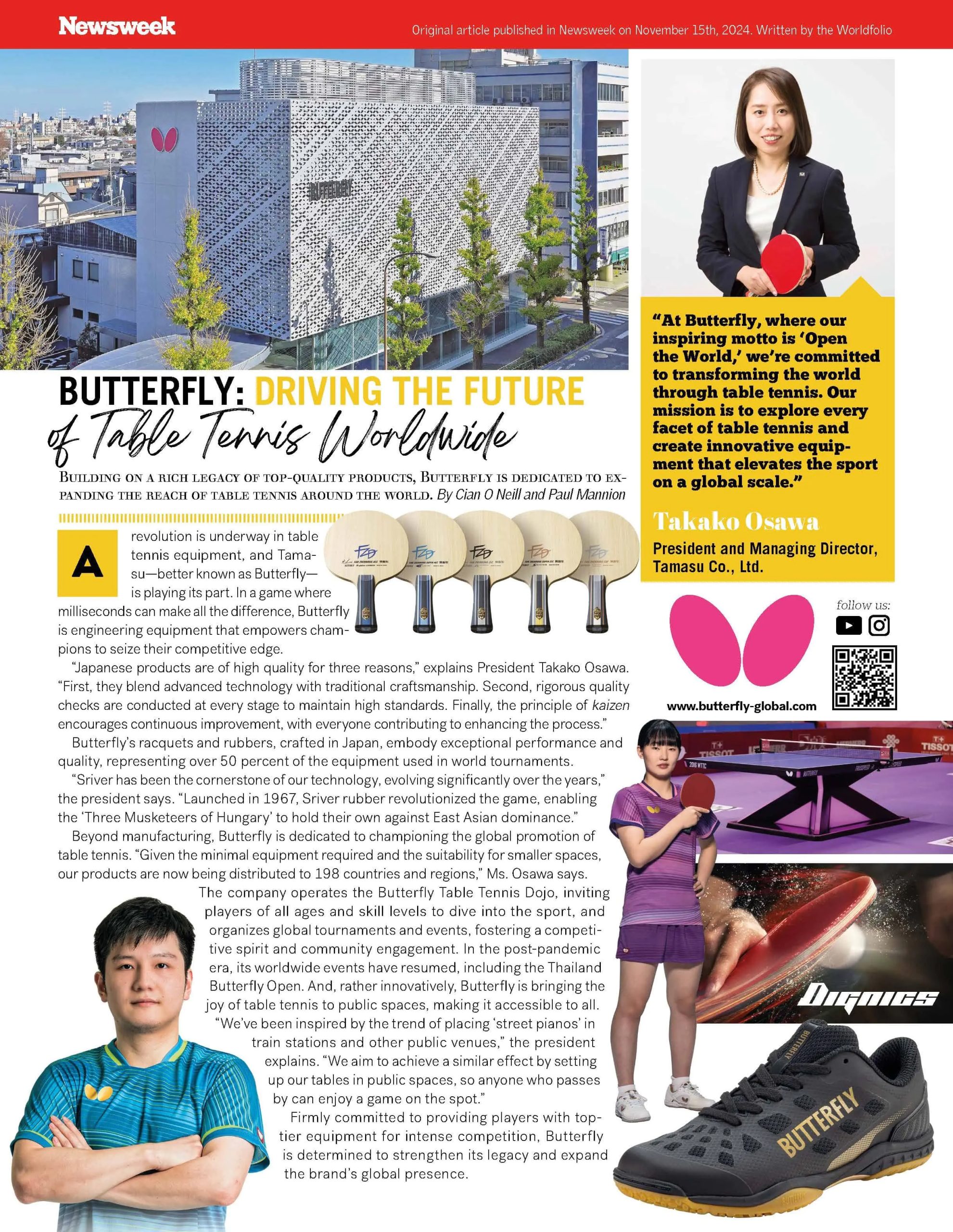 BUTTERFLY ได้รับการตีพิมพ์ในนิตยสาร Newsweek International – Butterfly ...
